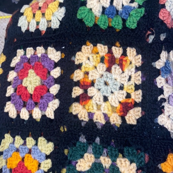 homemade | Bedding | Vintage Granny Square Multicolor Afghan | Poshmark